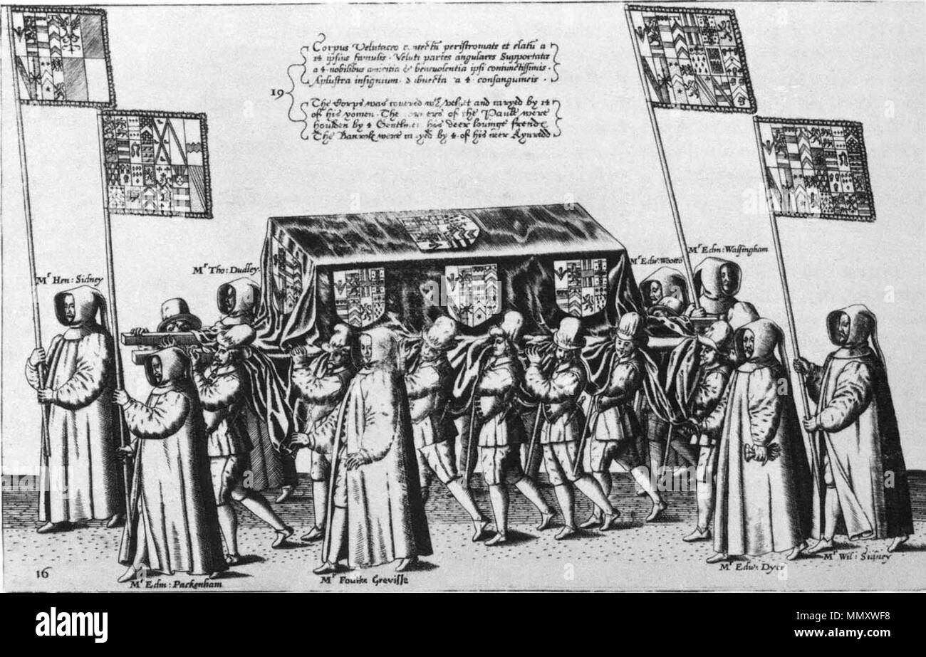 . The casket of Sir Philip Sidney, Plate 16 from Procession at the ...