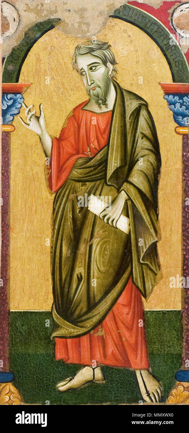 . English: Double-sided Polyptych. St Mathew.. circa 1272. Master of ...