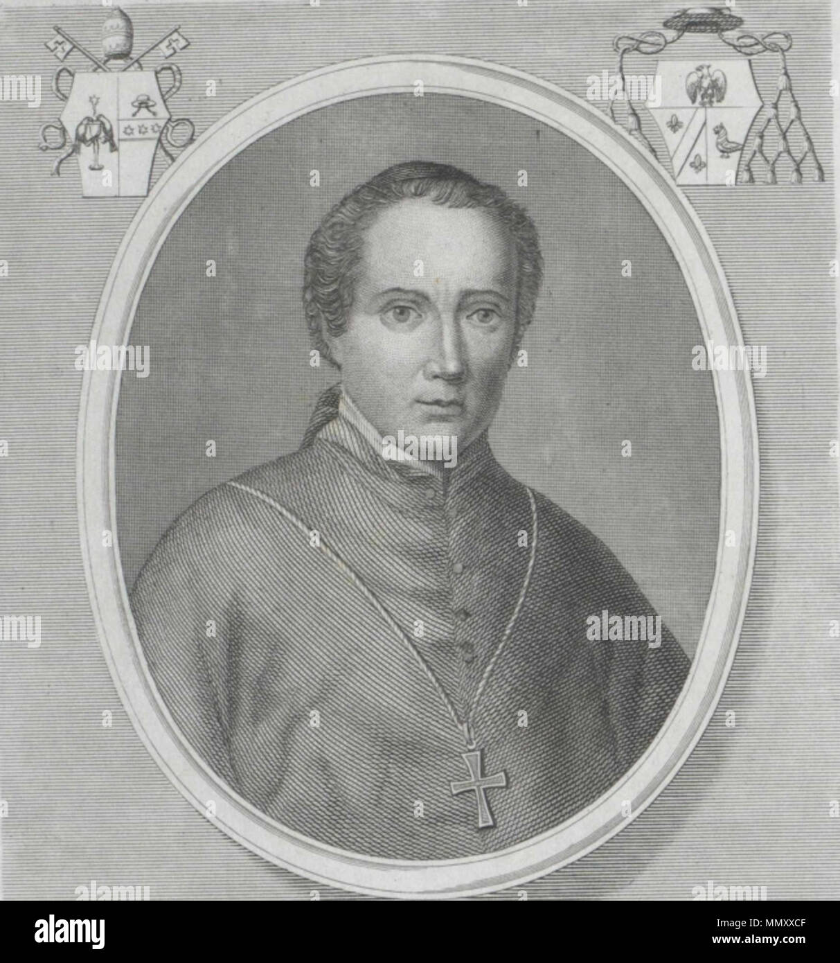 . English: Gabriele Sermattei della Genga, cardinal of the Roman ...