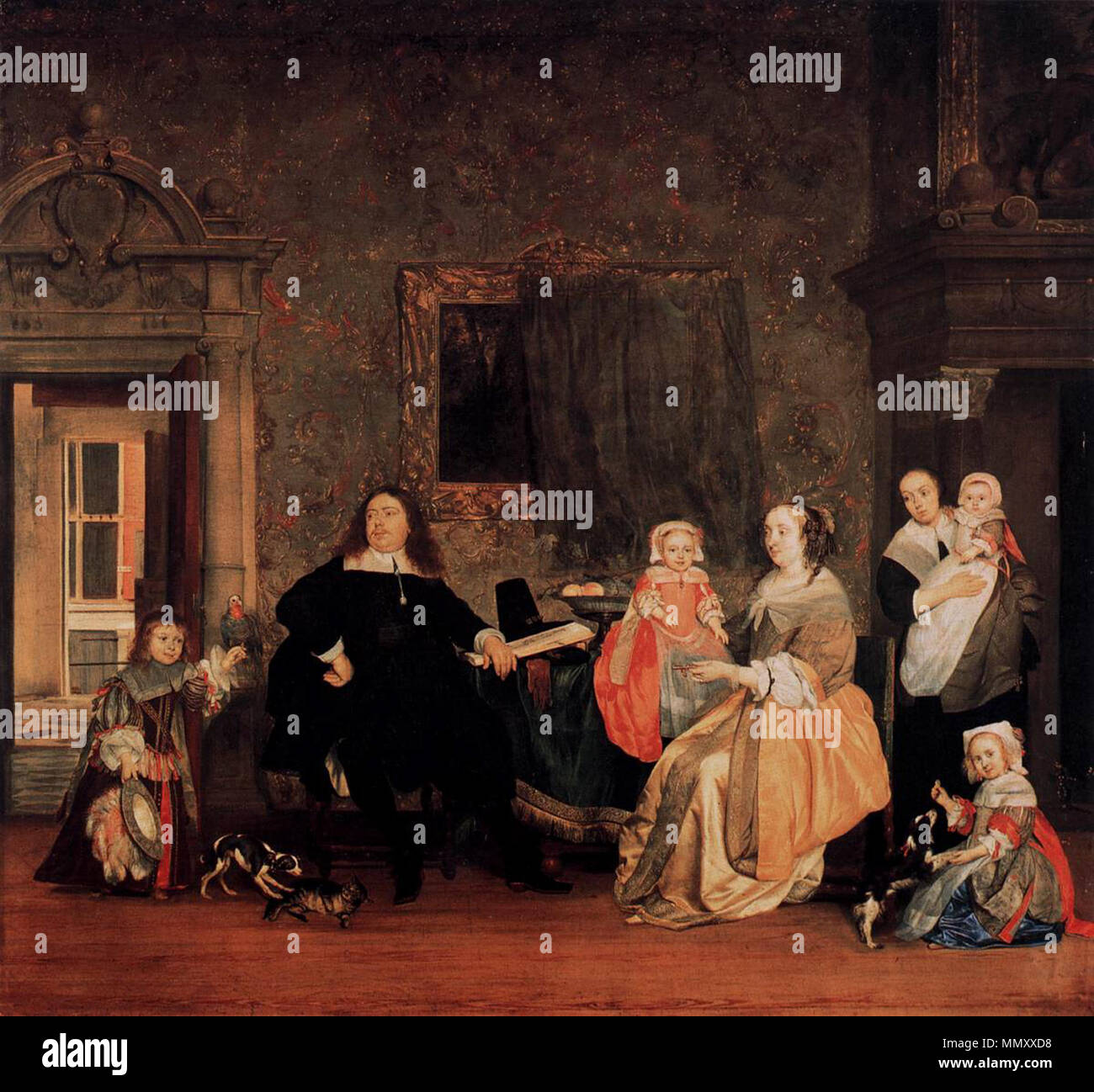 Gabriël Metsu - Portrait of Jan Jacobsz. Hinlopen and His Family ...