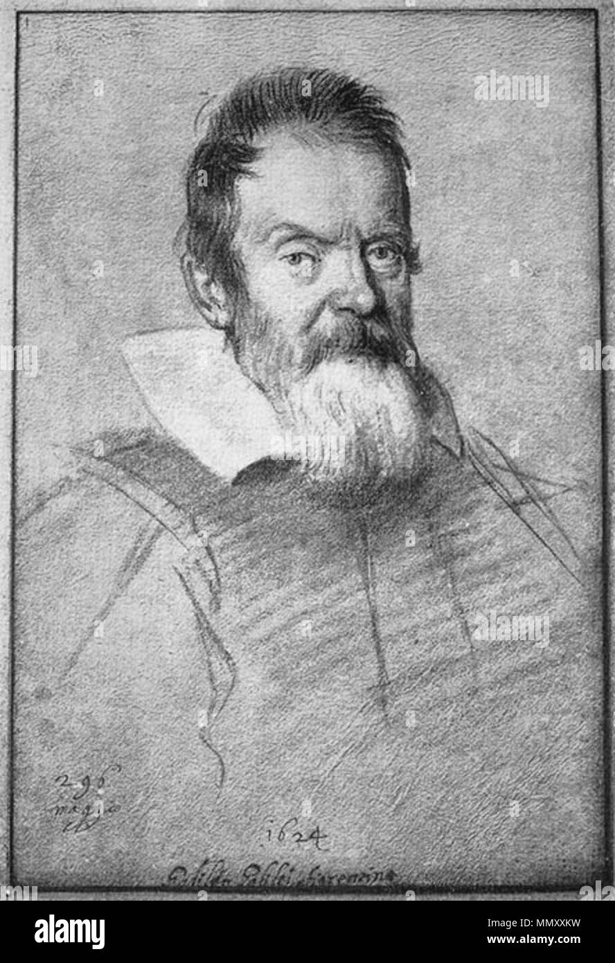 . Ελληνικά: Ο Γαλιλαίος Γαλιλέι, πορτρέτο από τον Οττάβιο Λεόνι. English: Galileo Galilei ...