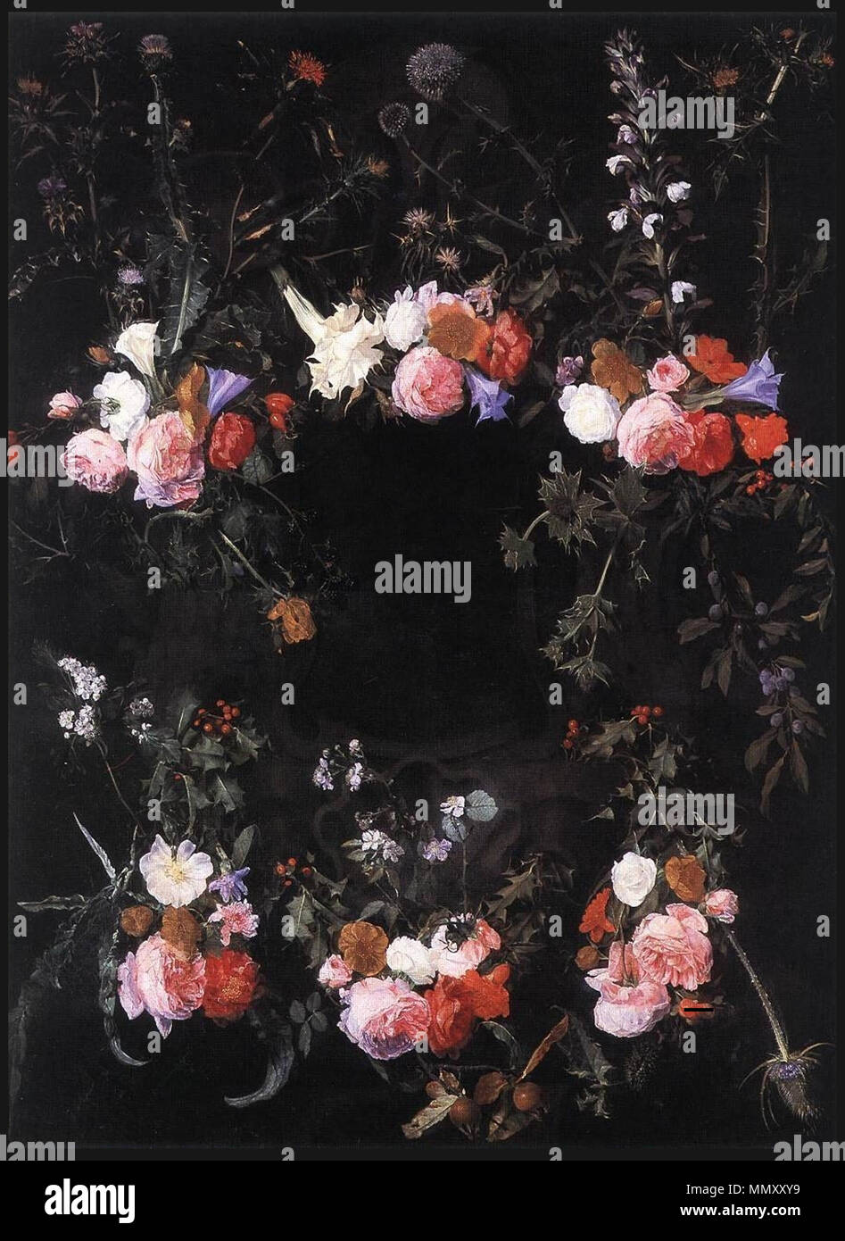 . Garland of Flowers Floral Wreath. circa 1650. Garland of Flowers ... . Garland of Flowers Floral Wreath. circa 1650. Garland of Flowers ...