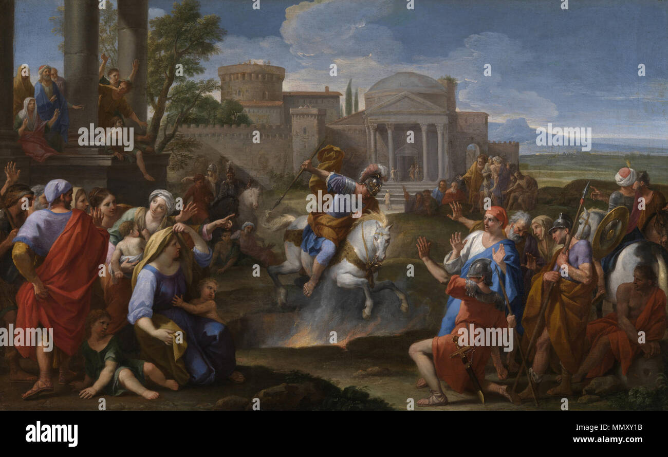 English: The Sacrifice of Marcus Curtius . circa 1715–1720. Garzi, The ...