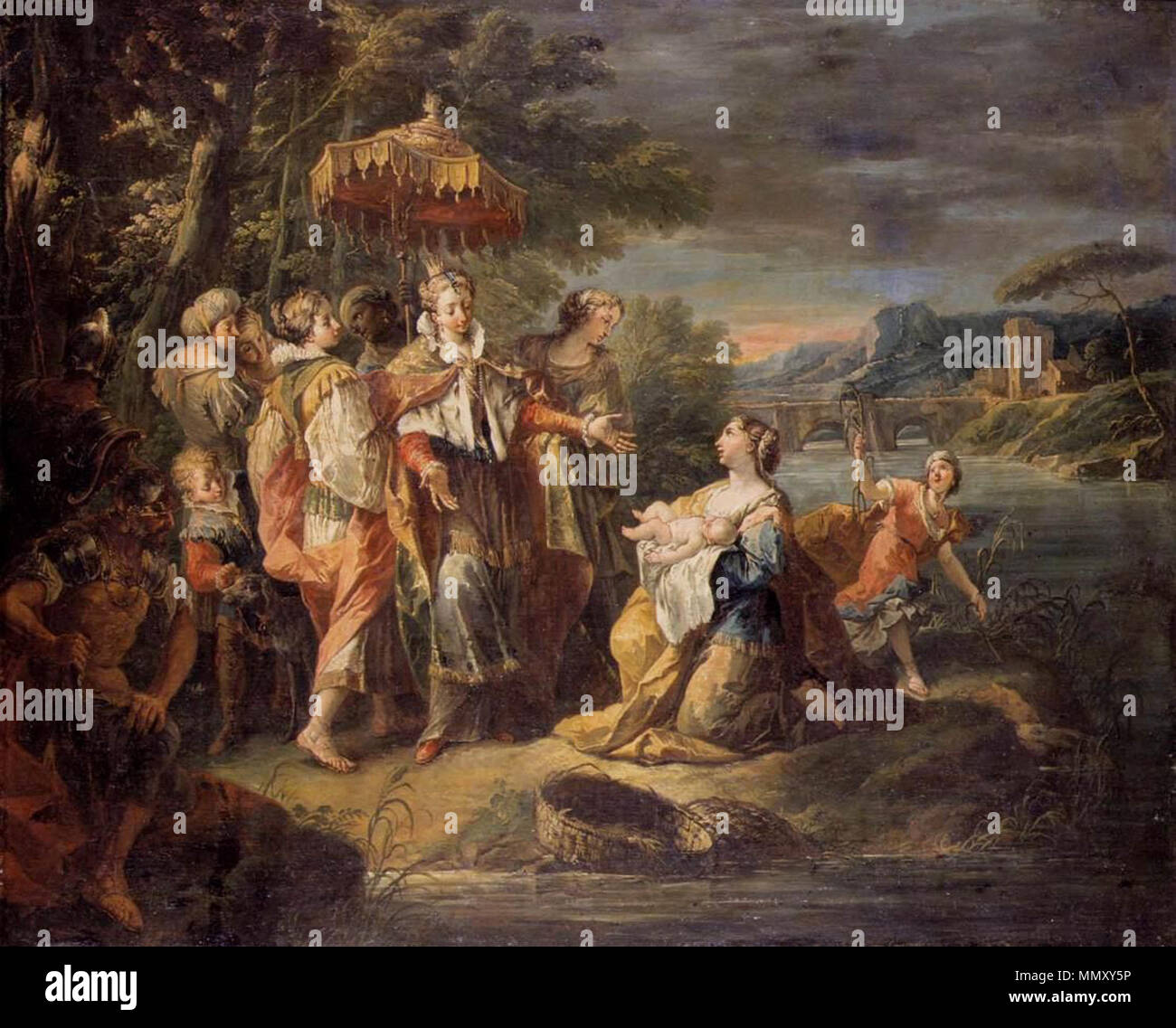 Finding of Moses. first half of 18th century. Gaspare Diziani - Finding ...