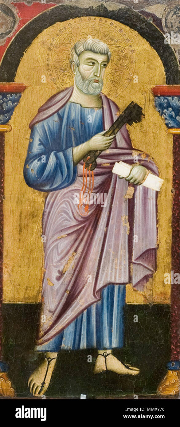 . English: Double-sided Polyptych. Saint Peter.. circa 1272. Master of ...