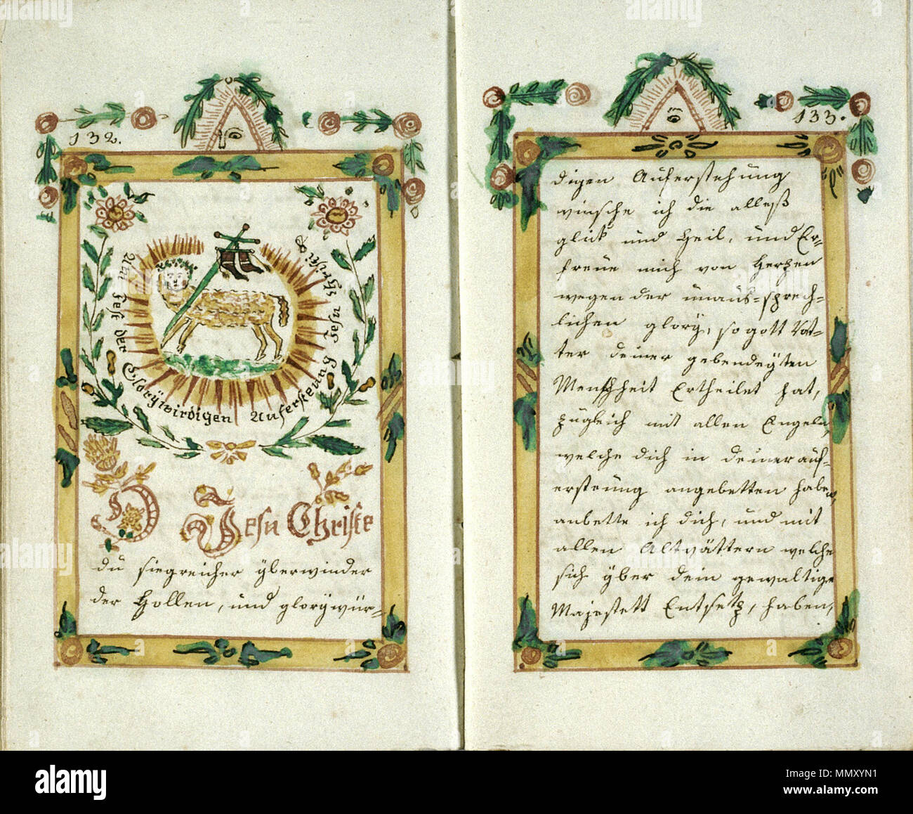 Gebetbuch von Michael Ottmann für Kreszentia Topf Stock Photo - Alamy