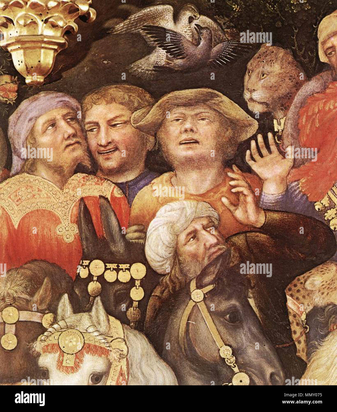 The Adoration of the Magi (detail). 1423. Gentile da Fabriano - Adoration of the Magi (detail ...