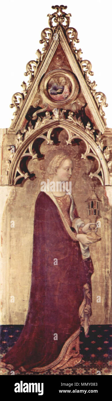 Quaratesi-Polyptychon, Seitentafel: Hl. Maria Magdalena. 1425. Gentile ...