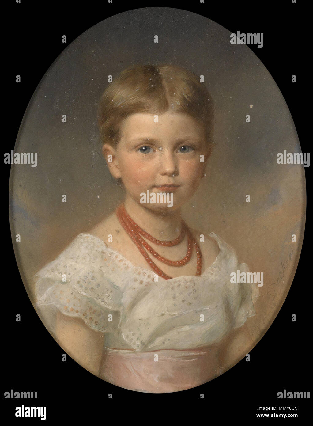 . Kinderporträt German: Erzherzogin Louise, Kronprinzessin von Sachsen ...