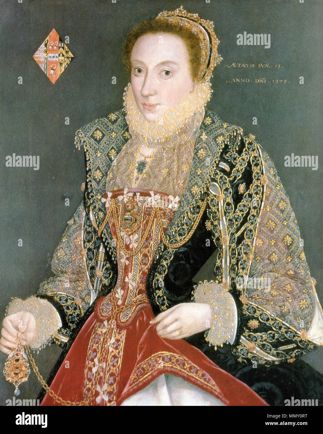 George Gower portrait of Mary Denton Stock Photo - Alamy