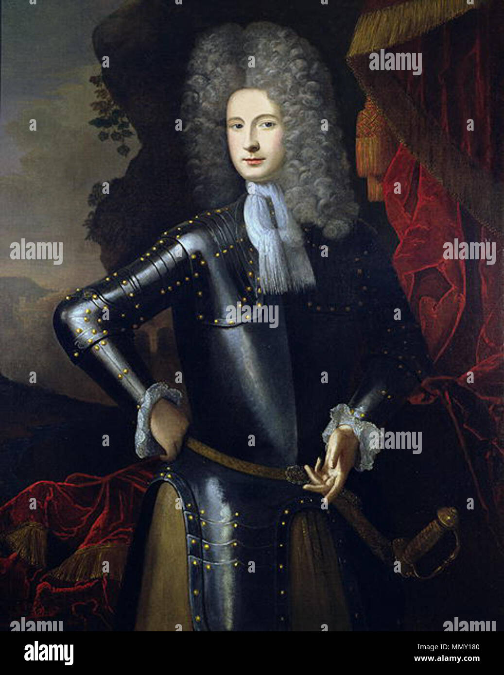 . Henry Dillon, 8th Viscount Dillon (d. 1713) . Contemporary portrait ...