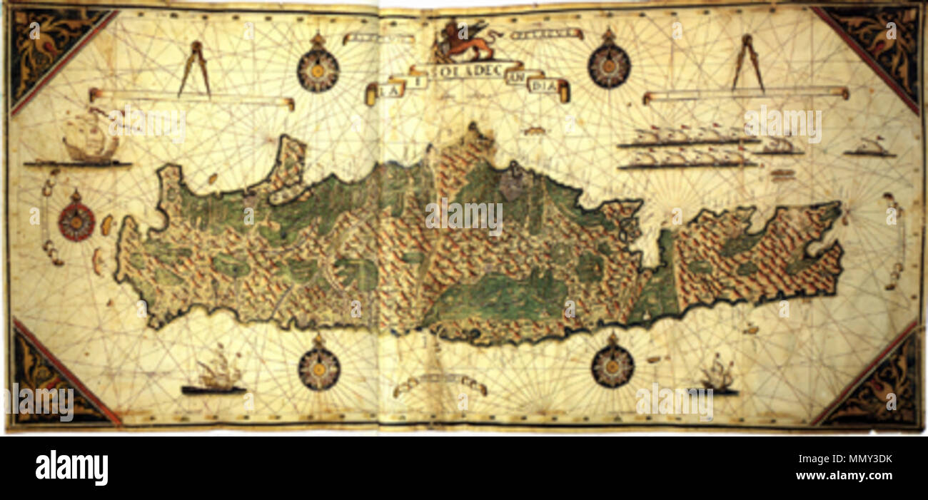 Map of the island of candia hi-res stock photography and images - Alamy