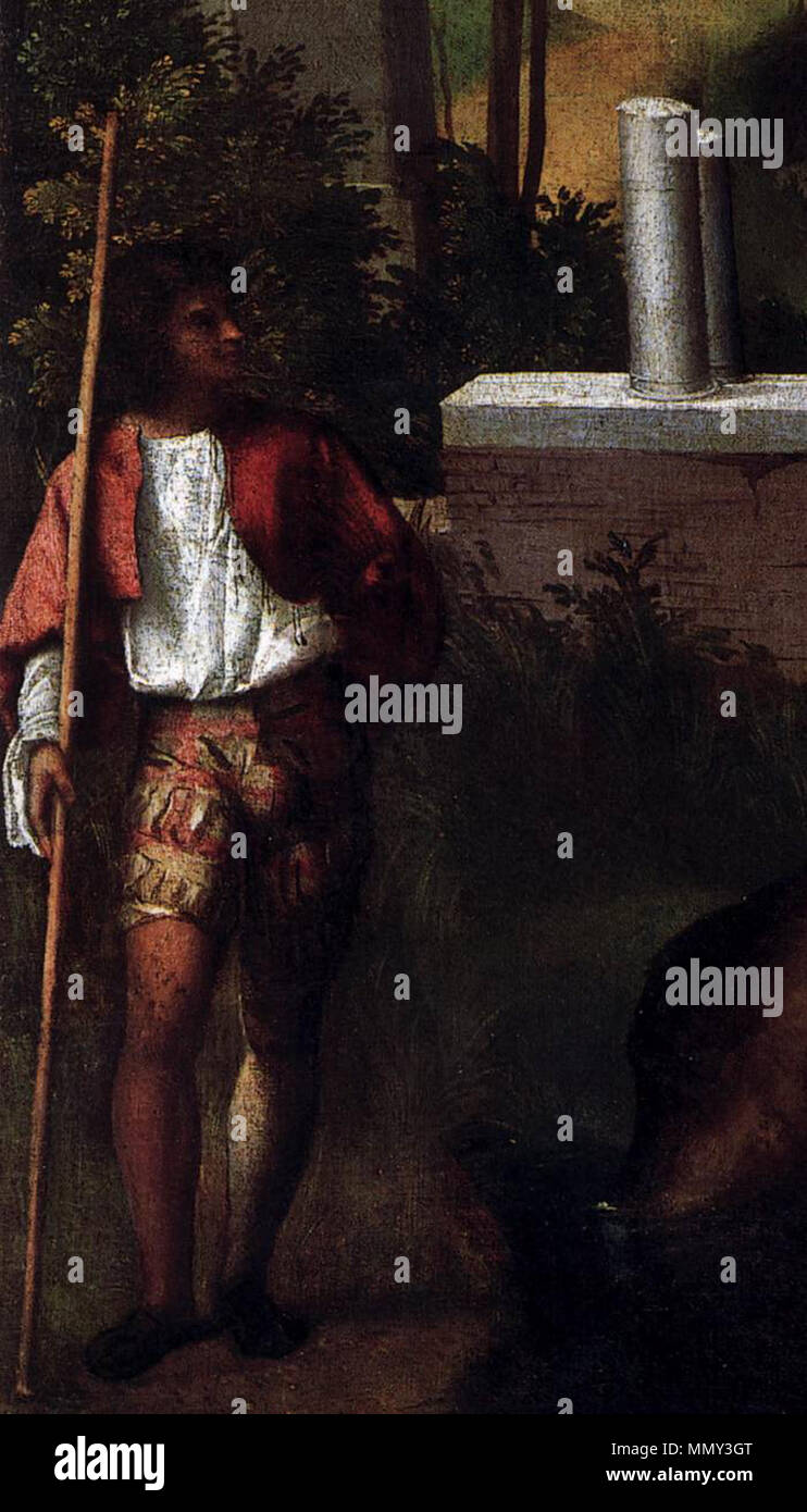 English: Tempest (detail) . circa 1505. Giorgione, the tempest 06 Stock ...