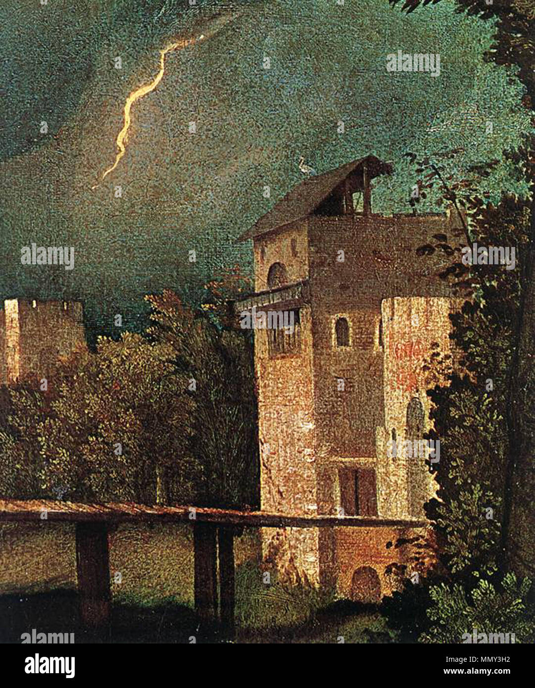 English: Tempest (detail) . circa 1505. Giorgione, the tempest 07 Stock ...