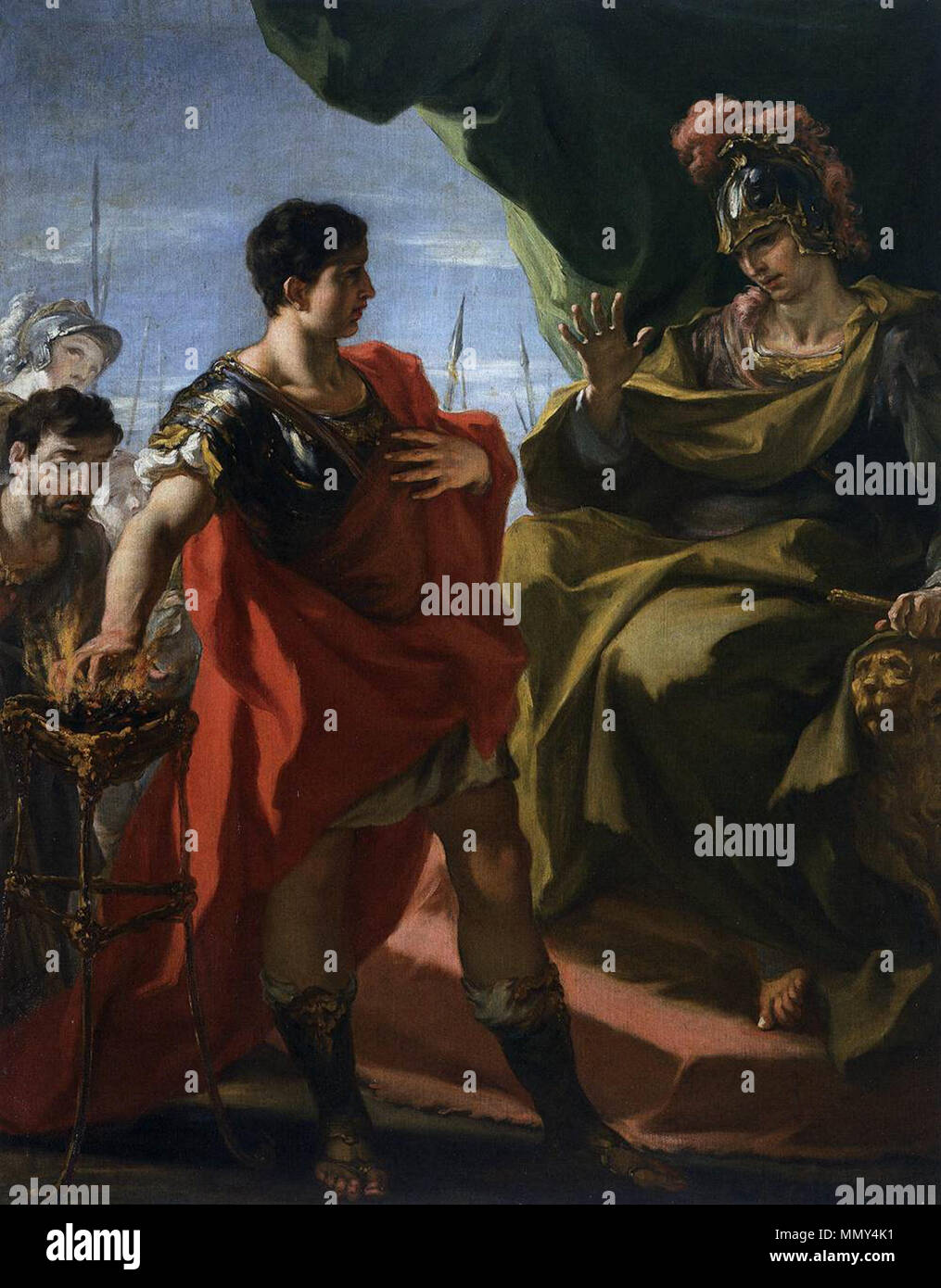 Mucius Scaevola before Porsenna. between 1706 and 1708. Giovanni ...