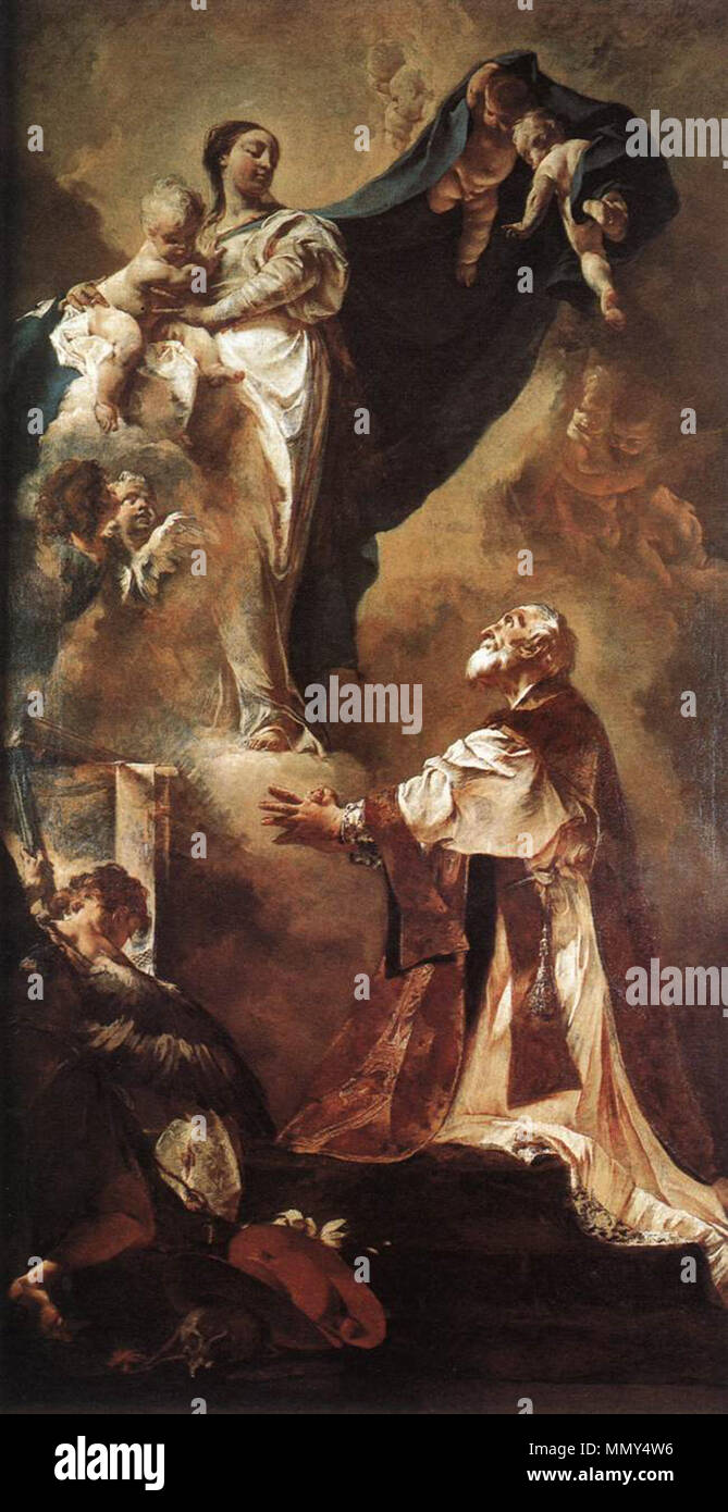 The Virgin Appearing To St Philip Neri 1725 Giovanni Battista