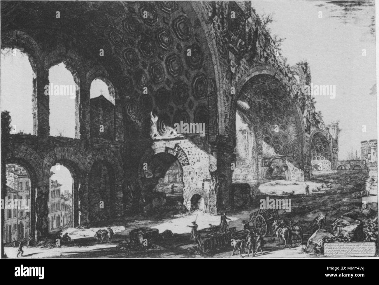 . Part of the series Le Vedute di Roma. The Basilica of Constantine ...