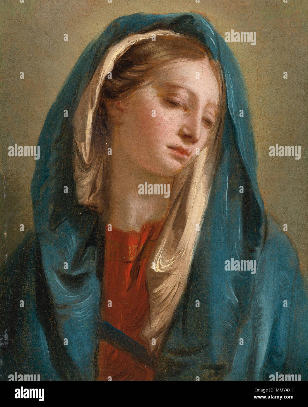 Giovanni Battista Tiepolo (1696–1770) The Madonna facing forward Stock ...