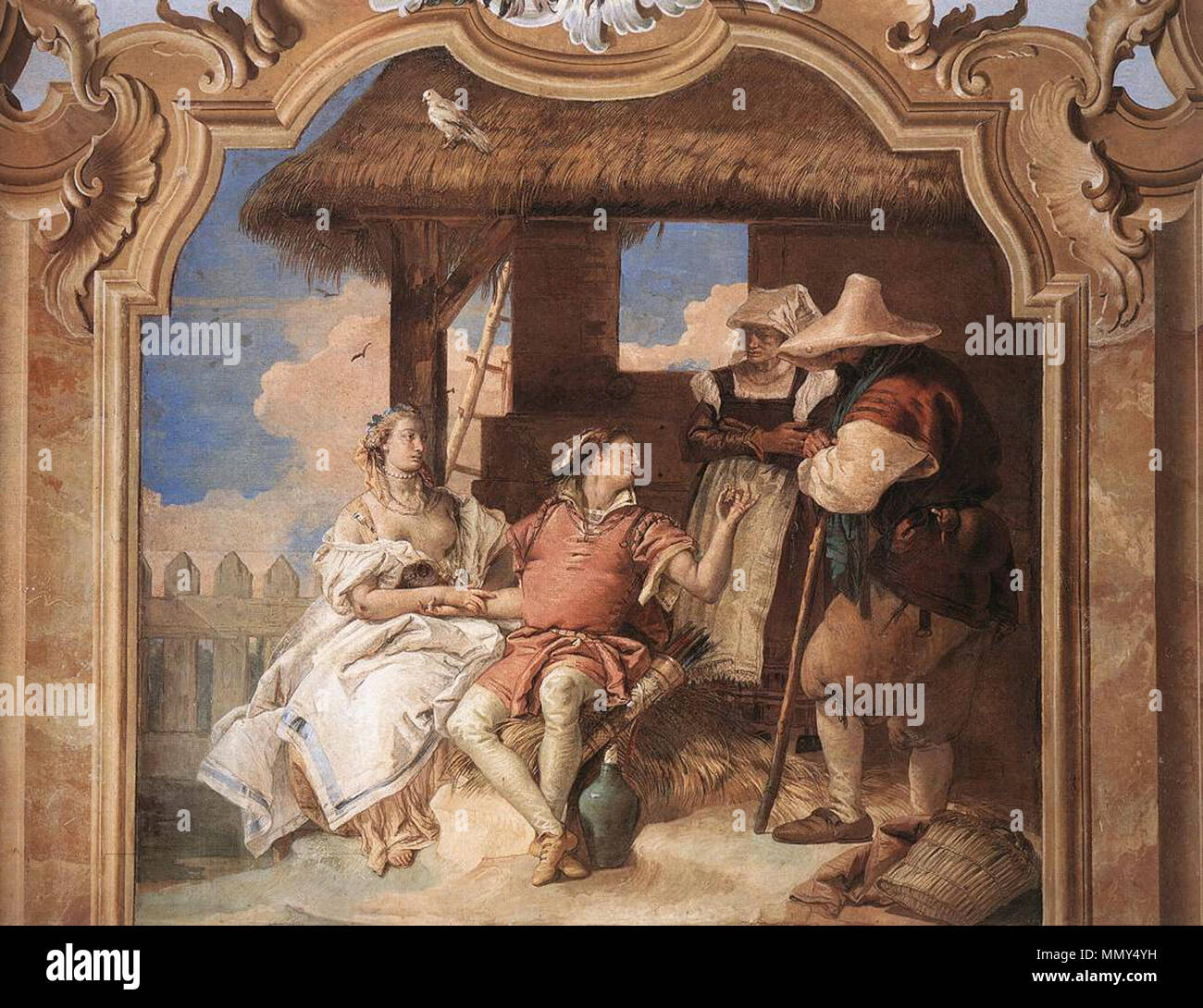 Angelica and Medoro with the Shepherds. 1757. Giovanni Battista Tiepolo ...