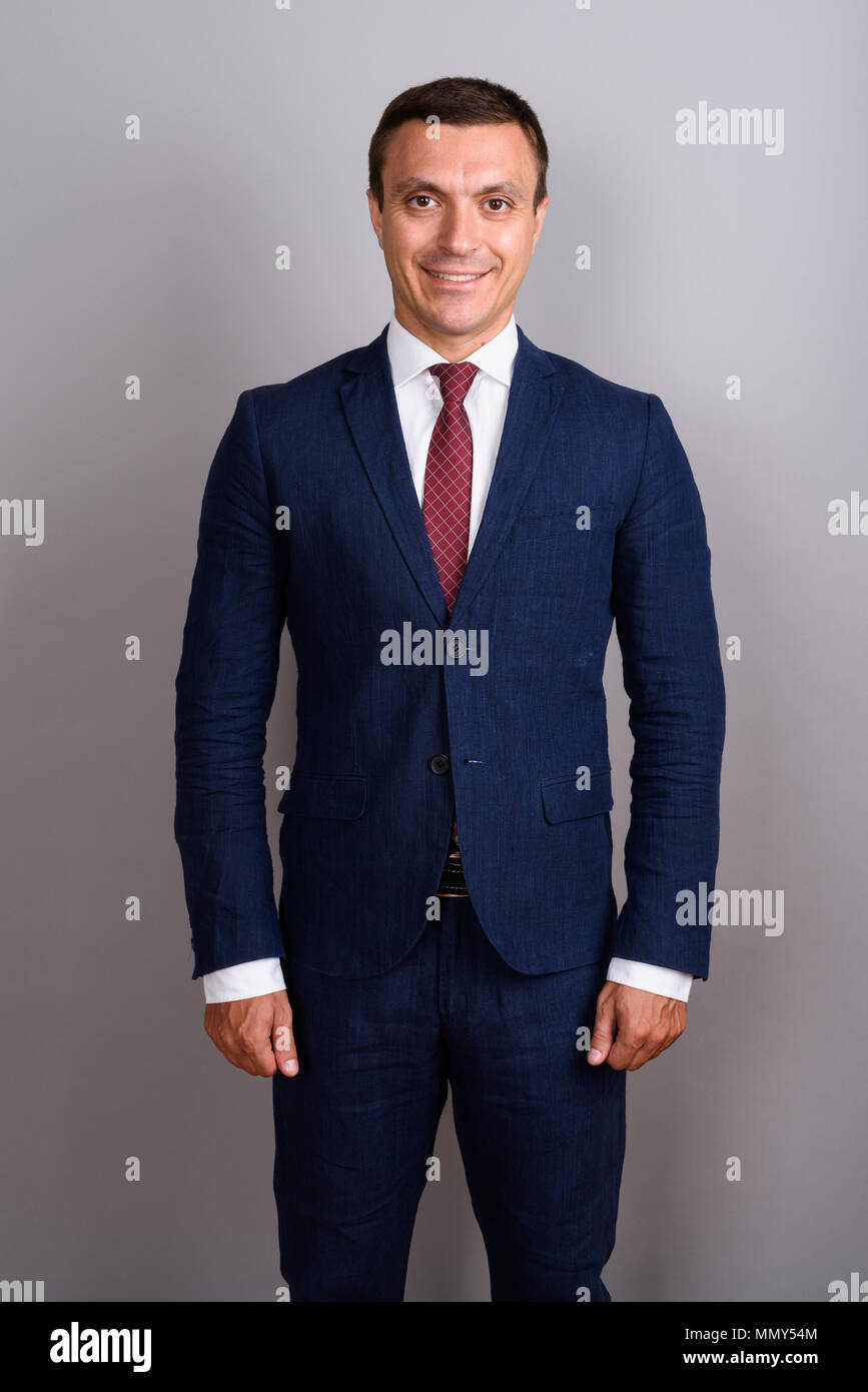 Business man gray background hi-res stock photography and images - Alamy