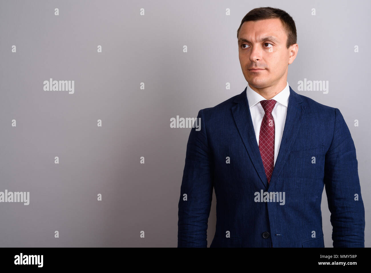 Business man gray background hi-res stock photography and images - Alamy