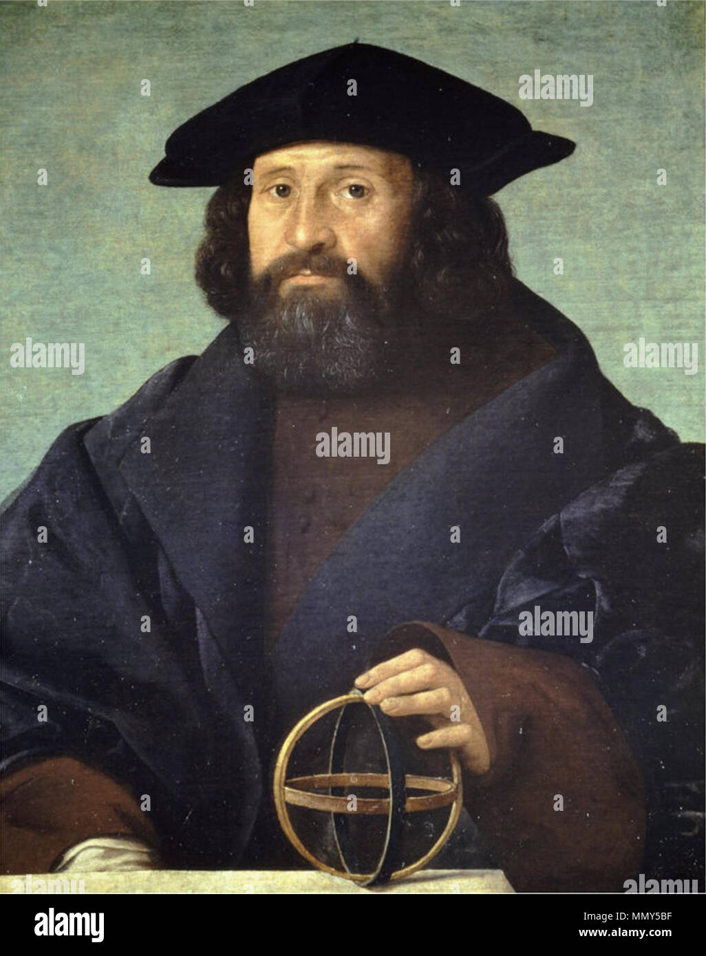 Portrait of an Astronomer. 16th century. Giovanni Cariani 010 Stock ...