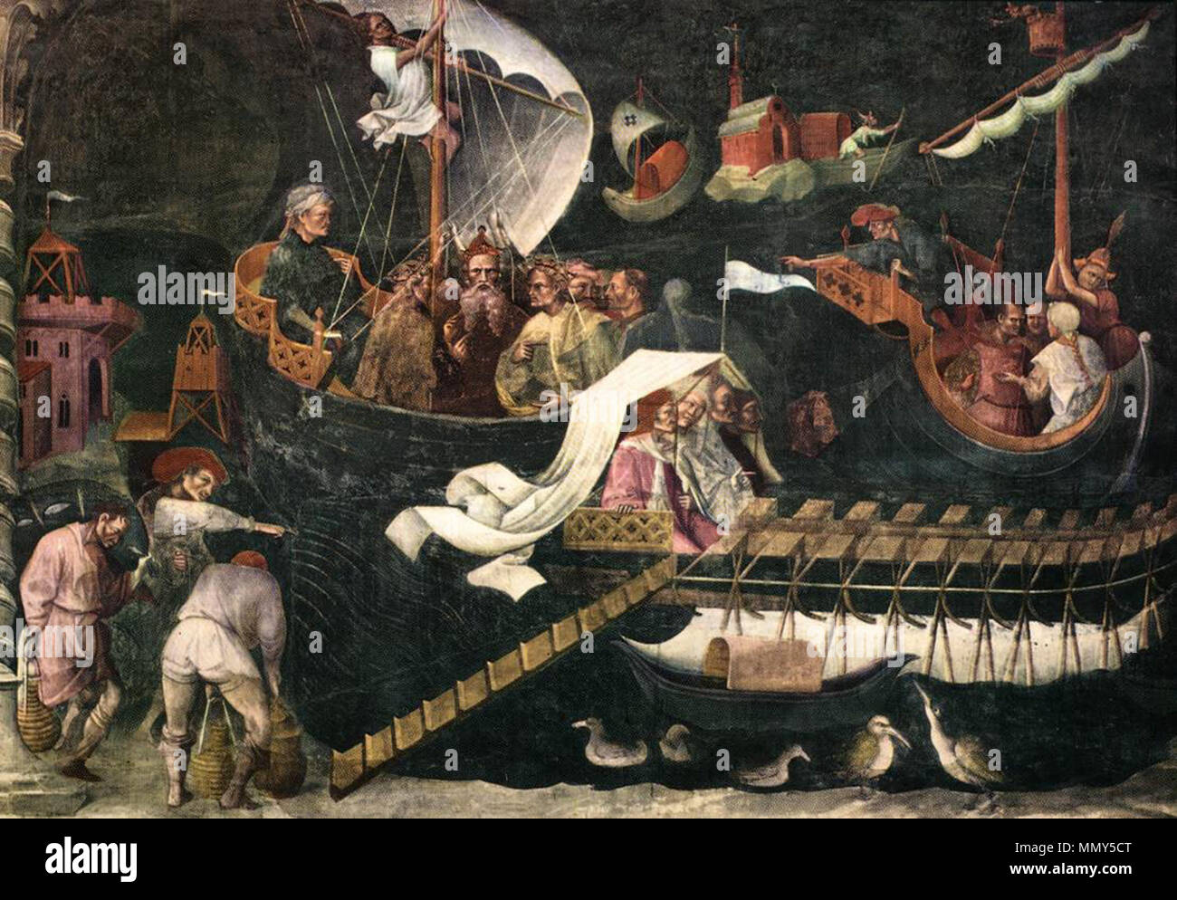 . The Return of the Magi, Fresco, Basilica di San Petronio, Bologna ...