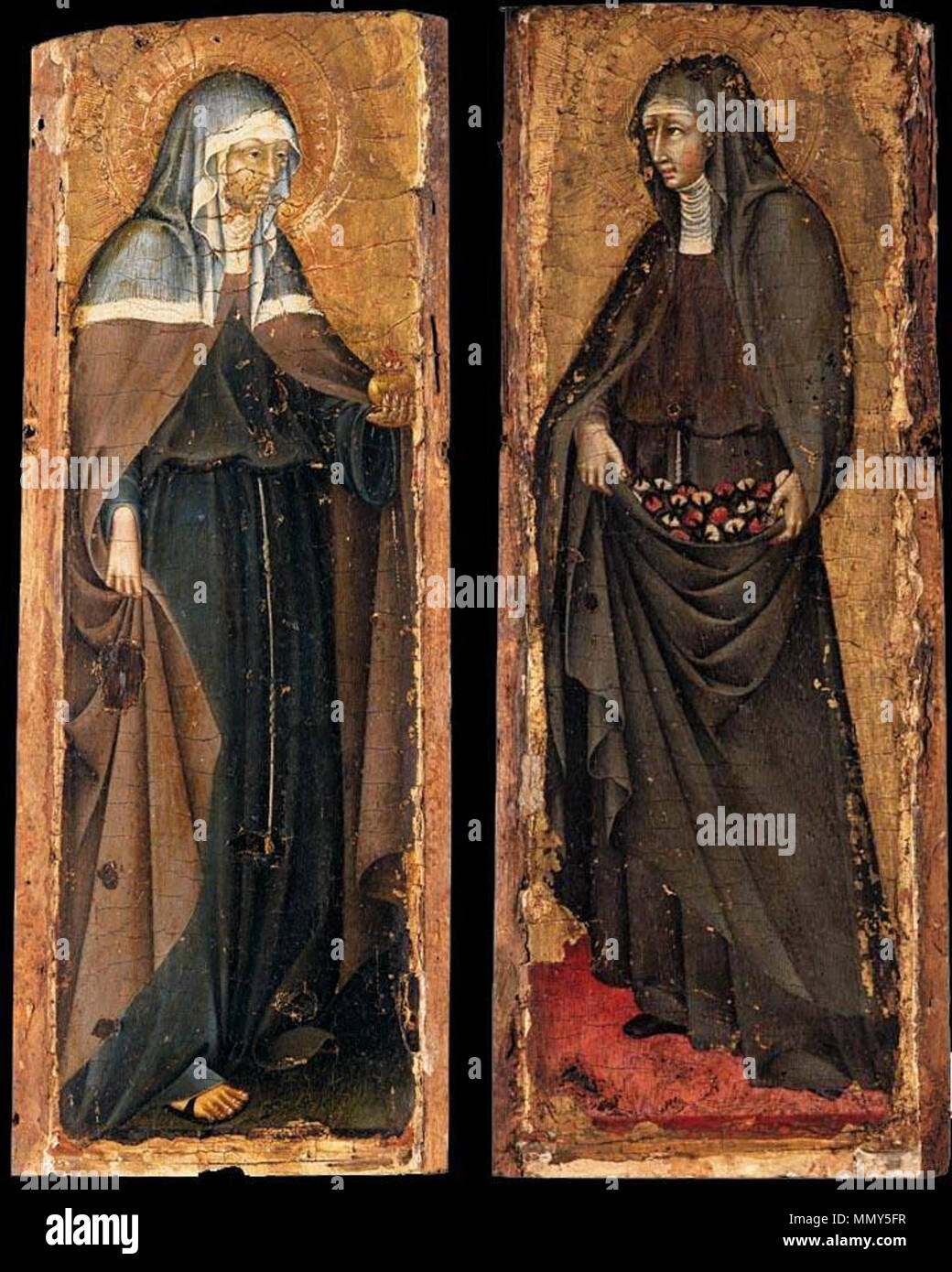 English: Sts Clare and Elizabeth of Hungary . circa 1445. Giovanni di ...