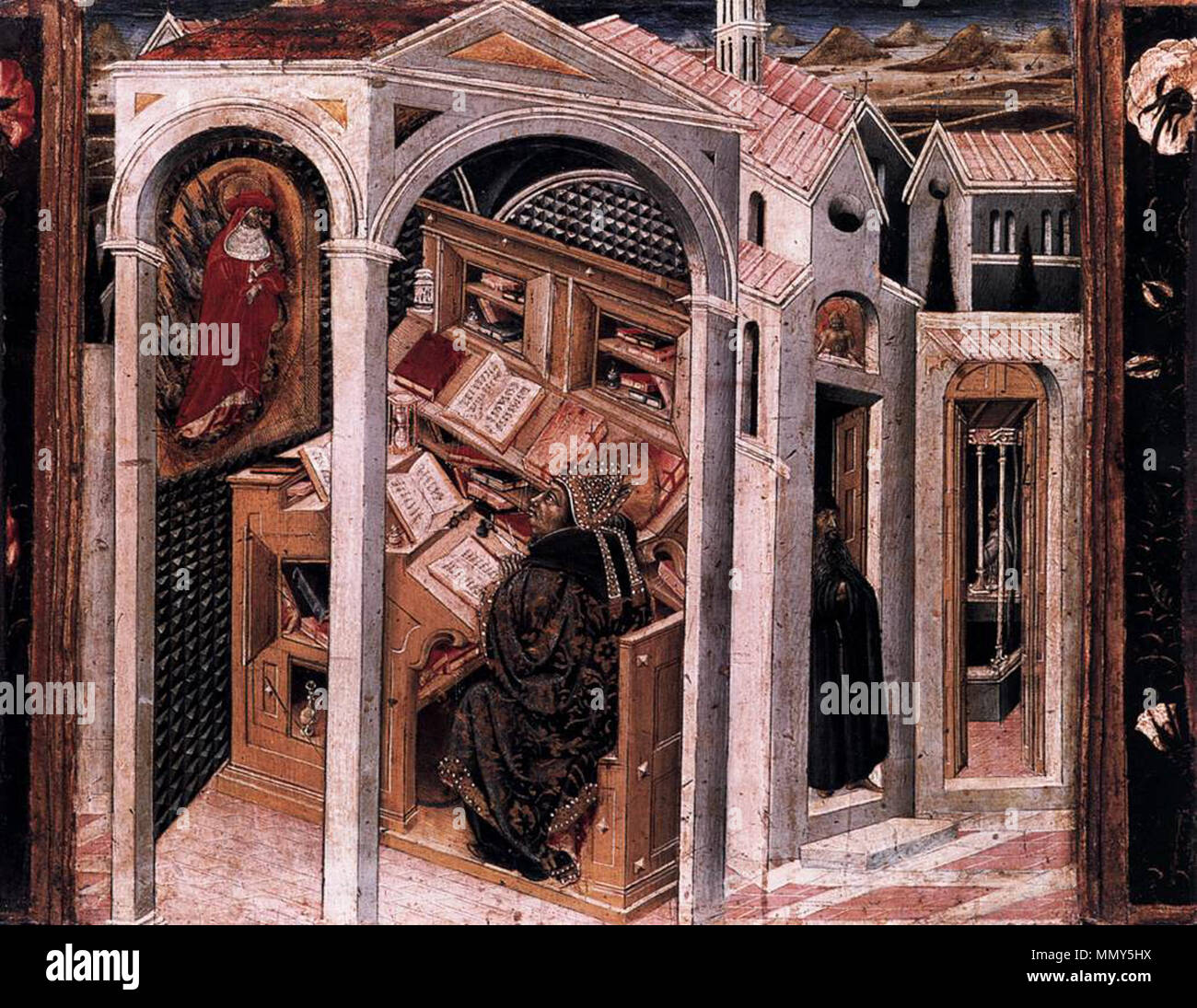 English: St Jerome Appearing to St Augustine . circa 1456. Giovanni di ...