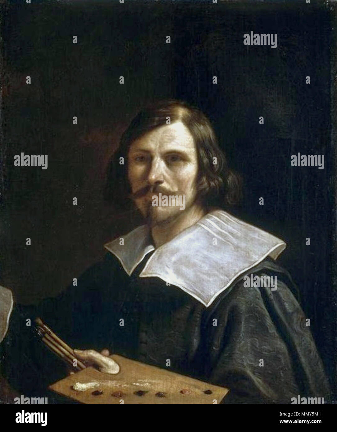 Self-portrait.. circa 1635. Giovanni Francesco Barbieri Stock Photo - Alamy