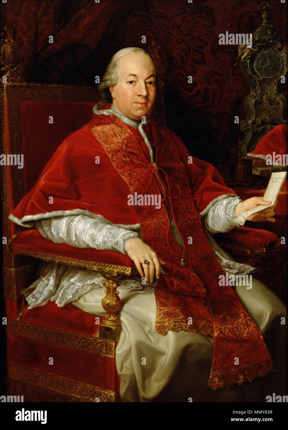 . Portrait of Pope Pius VI (1717-1799) . 1775. Popepiusvi Stock Photo ...