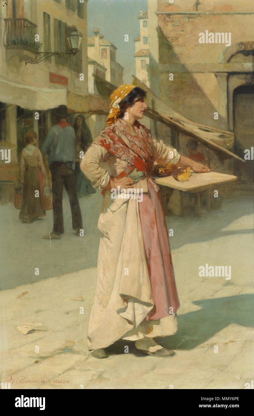 Giuseppe Barison Venezianische Verkäuferin Stock Photo - Alamy