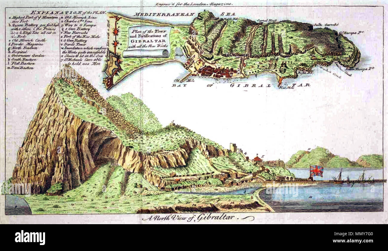 . 'A Plan of the Town and Fortifications of Gibraltar With All the New ...