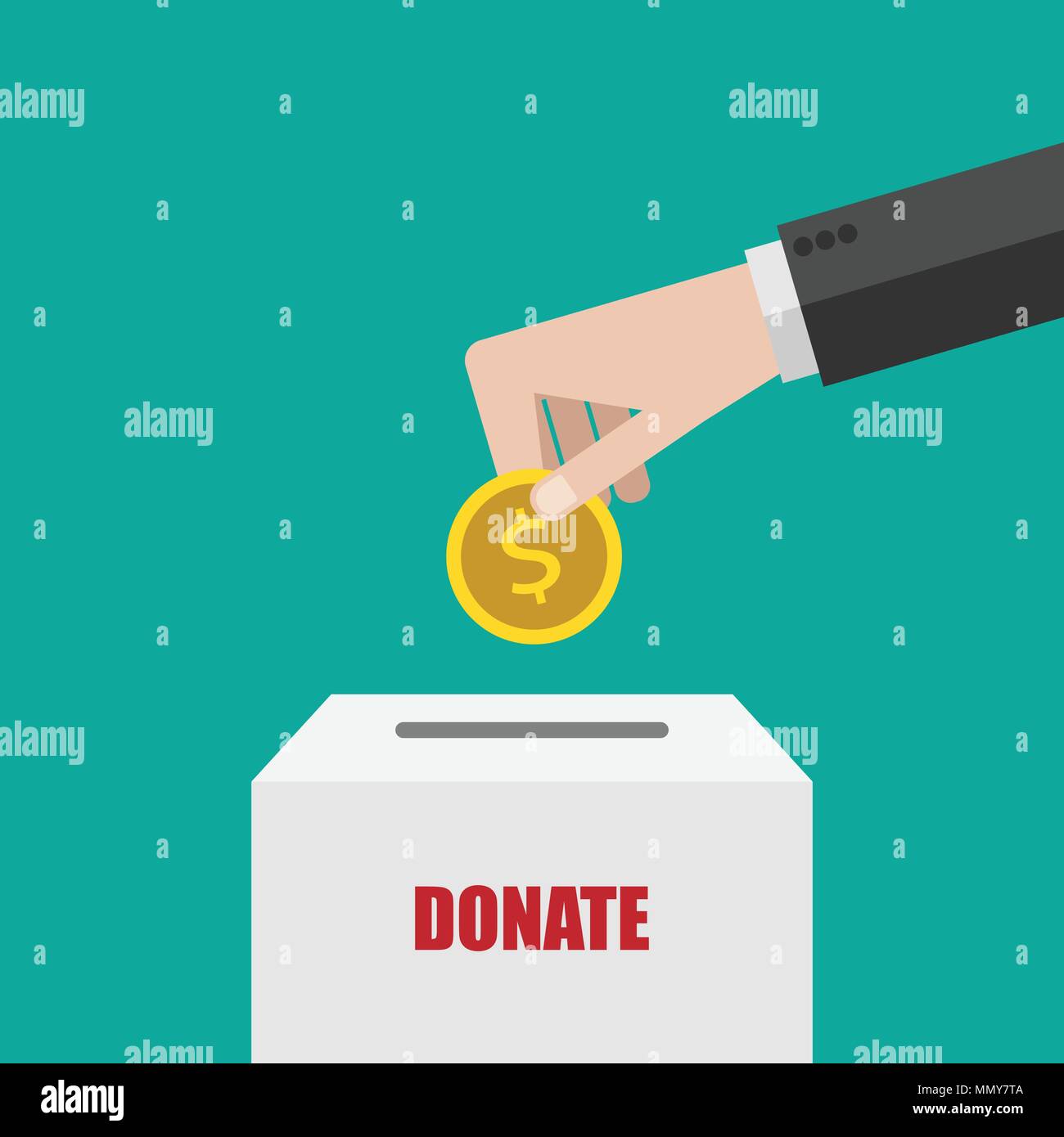 Charity, donation concept. Donate money with box Business, finance ...