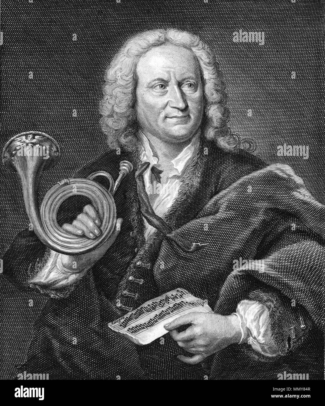 . Depicted person: Gottfried Reiche . 1727. Copperplate engraving by C ...