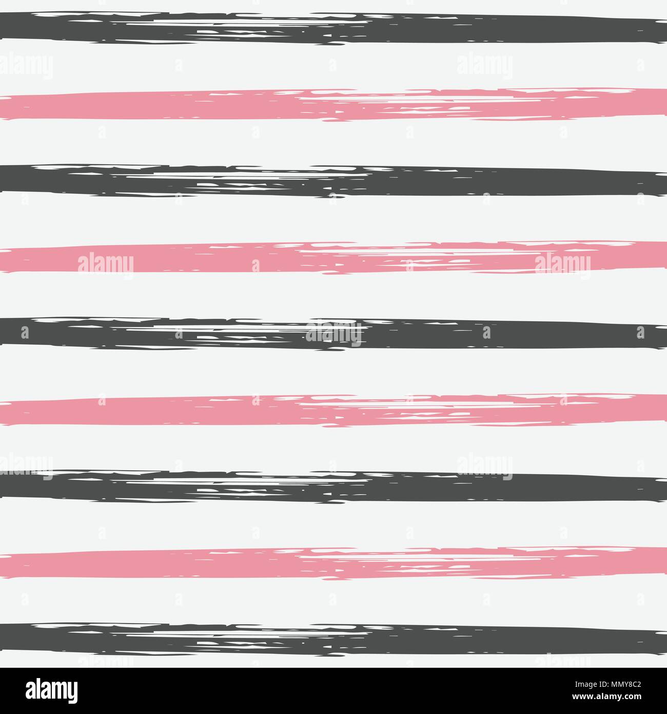 Vector Pattern. Striped Hand Painted Background. Grunge Hipster Retro ...