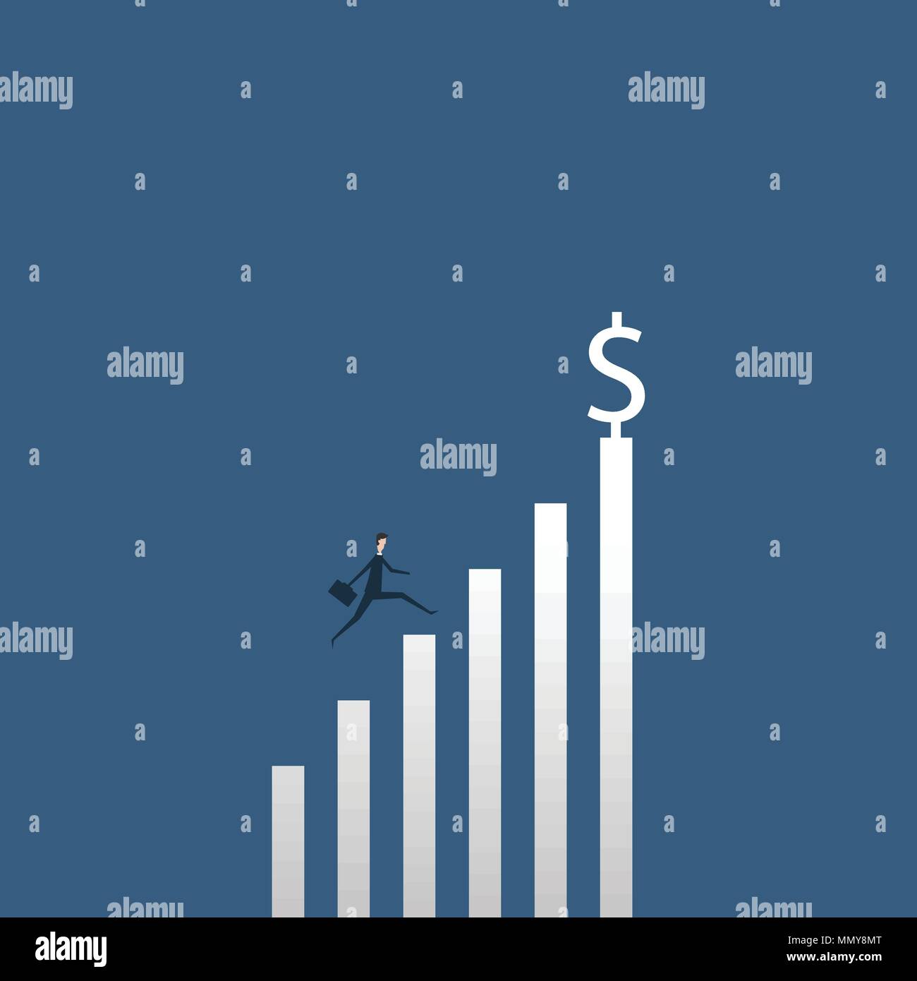 Profit concept, growing business graph. Businessman manages financial ...