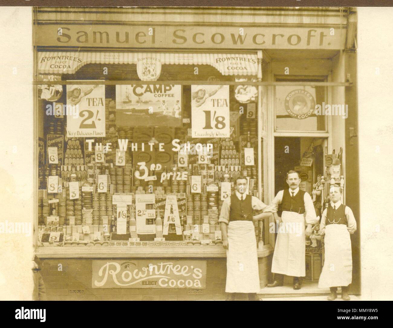 Advertising postcard for The White Shop circa 1905 Stock Photo - Alamy