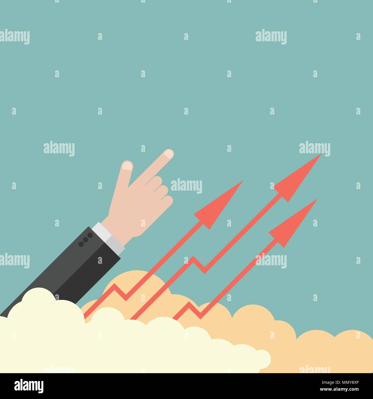 Minimalist stile. vector business finance. Profit concept, growing ...