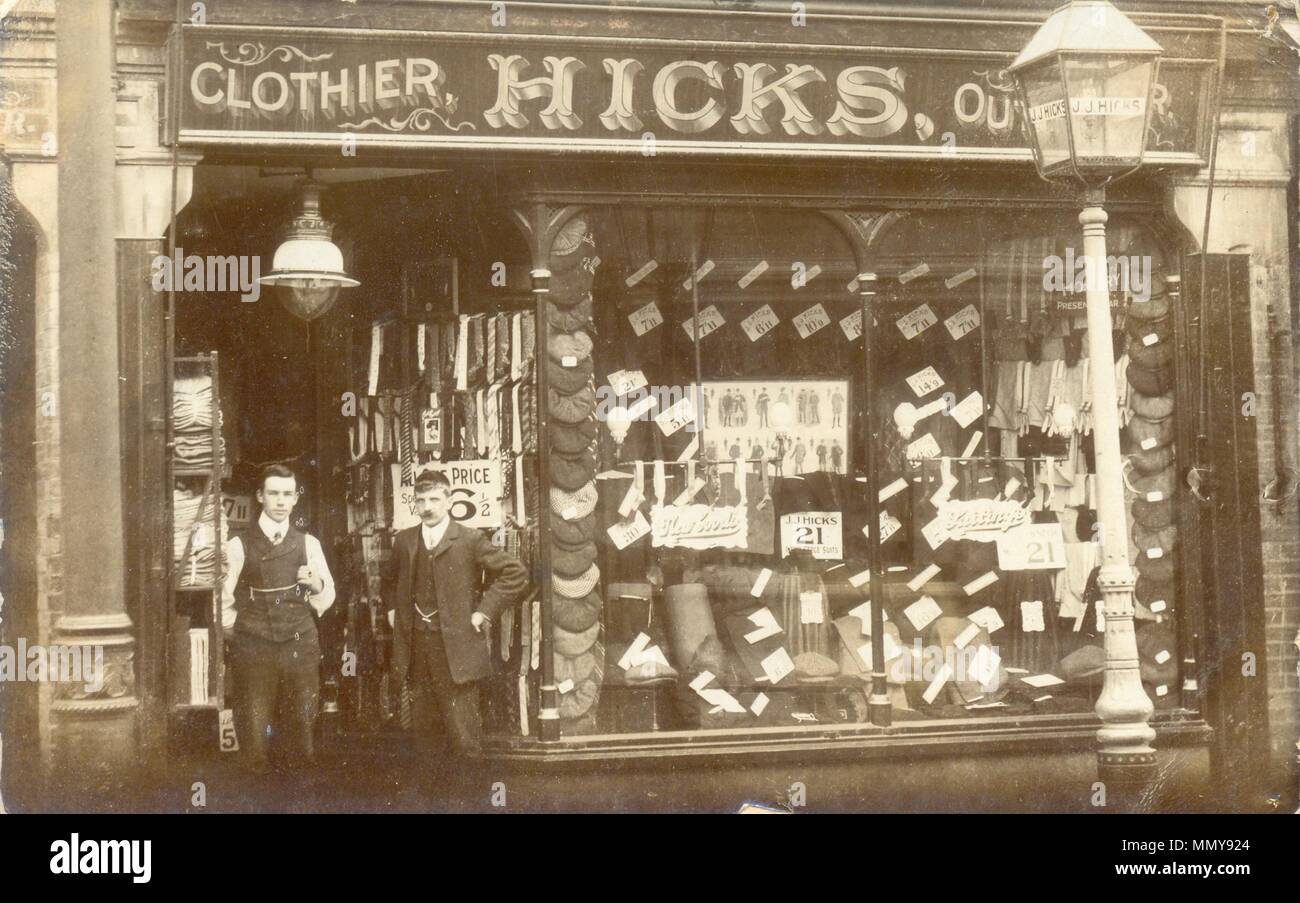 Advertising postcard for J J Hicks, Clothier & Outfitter circa 1905 ...