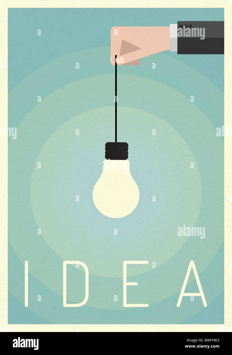Think Successful vision idea concept with icon of lightbulb on ...