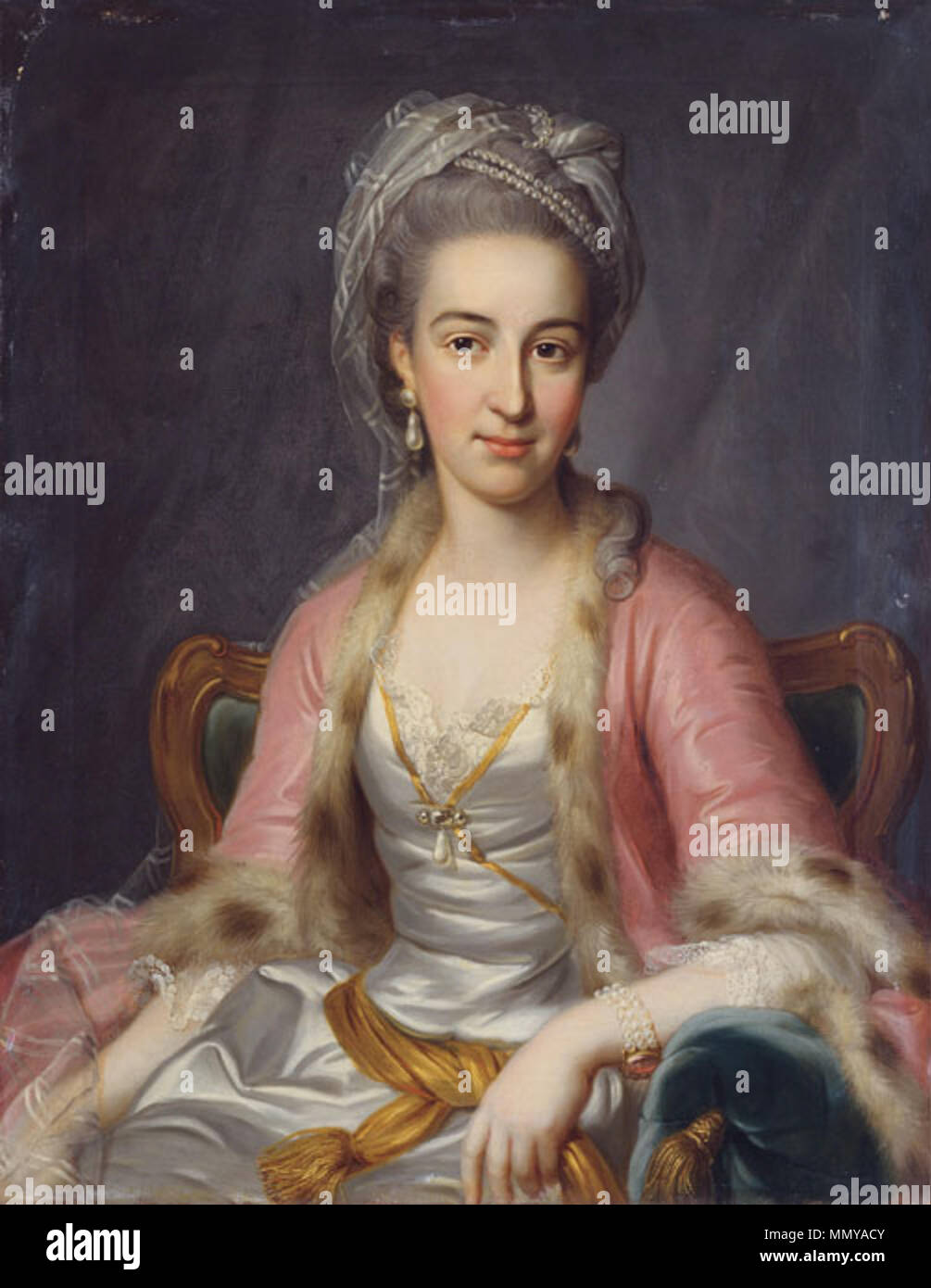 English: Portrait of a unknown lady . circa 1775. Handmann unknown lady ...