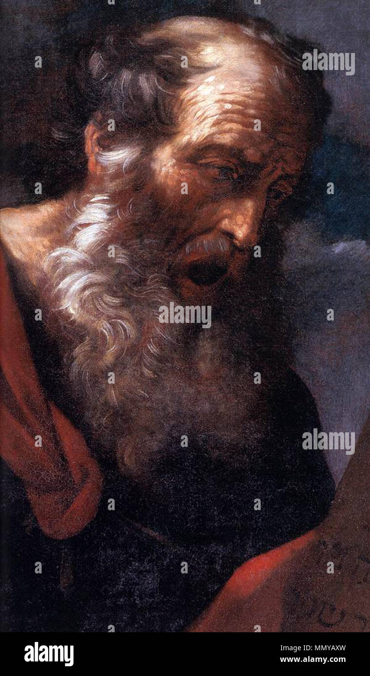 English: Moses with the Tables of the Law (detail). circa 1624. Guido ...