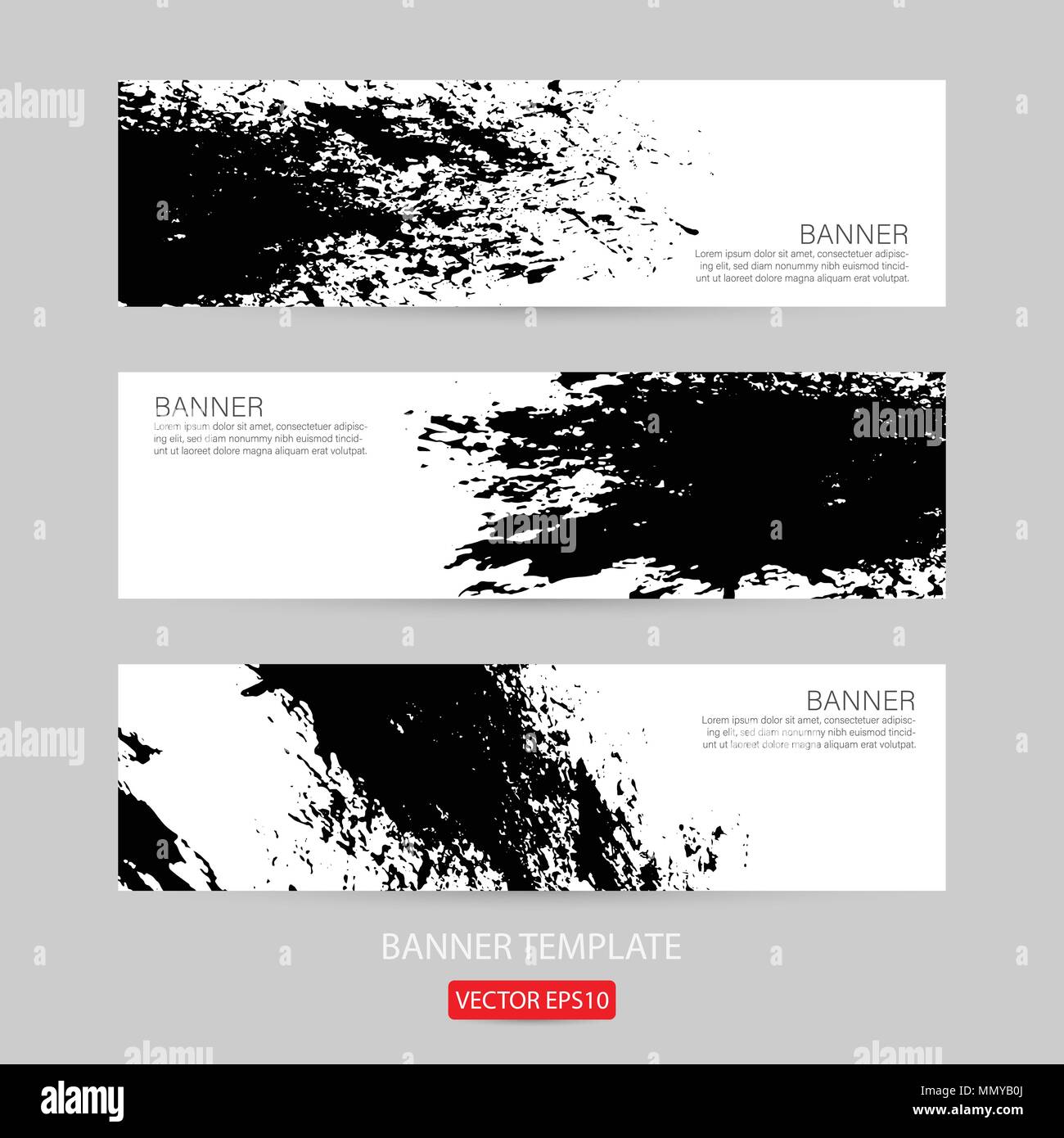 grunge banner template hand drawn painted scratched. grunge design ...