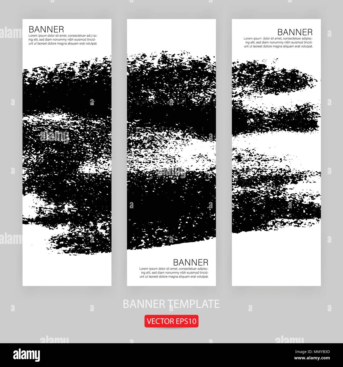 grunge banner template hand drawn painted scratched. grunge design ...