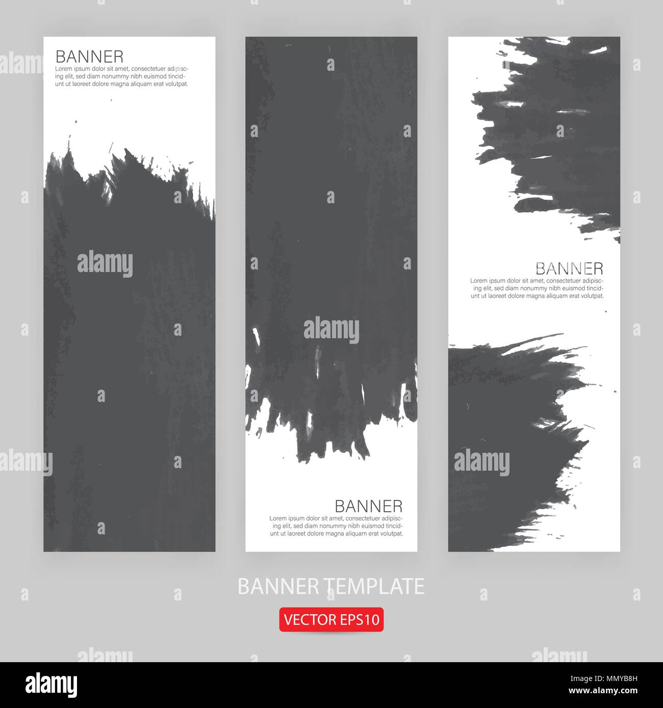 grunge banner template hand drawn painted scratched. grunge design ...