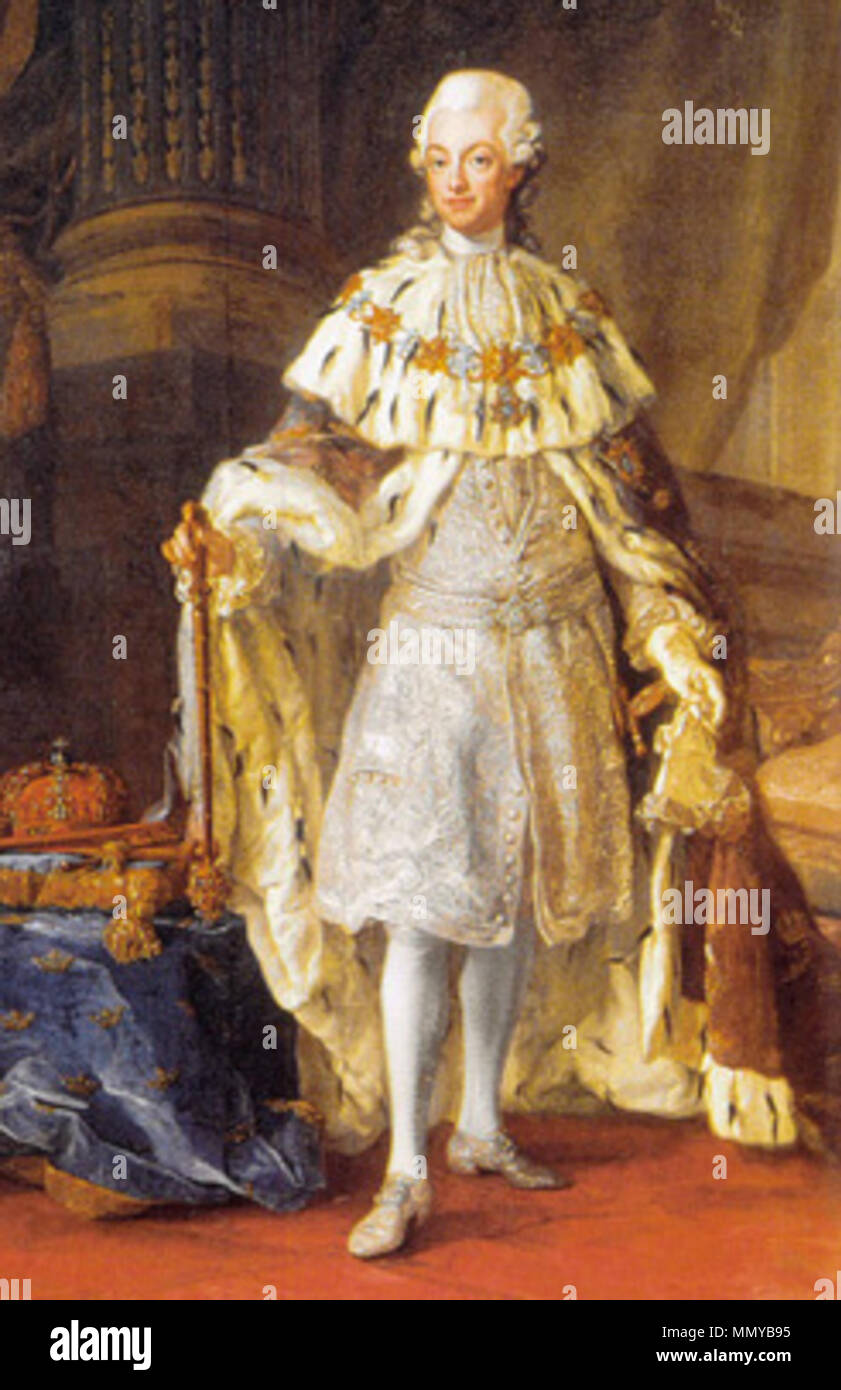 . Portrait of Gustav III of Sweden (1746-1792) . 18th century. Gustav ...