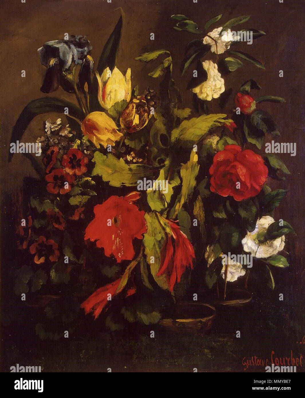 Flower Still-Life. 1863. Gustave Courbet - Flower Still-Life - WGA5476 ...