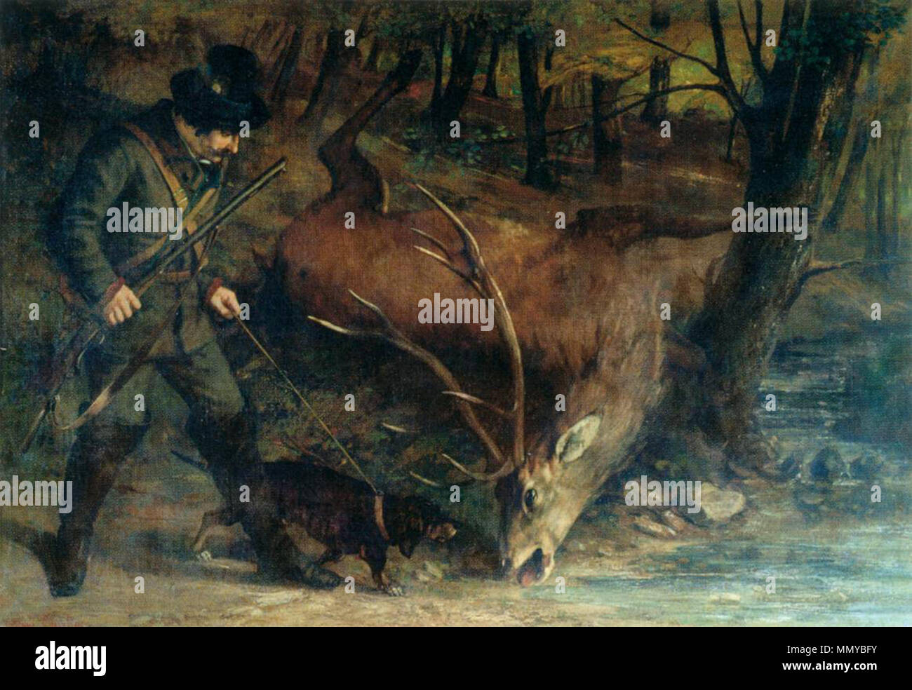 The German Huntsman. 1859. Gustave Courbet - The German Huntsman ...