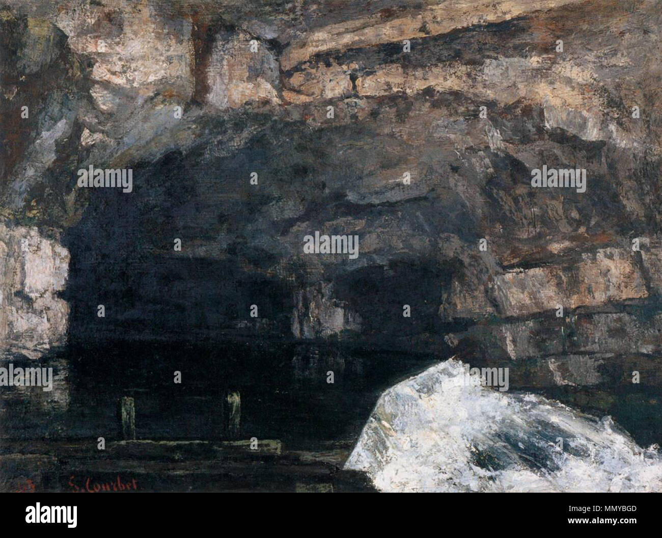 The Source of the Loue. 1863. Gustave Courbet - The Source of the Loue ...